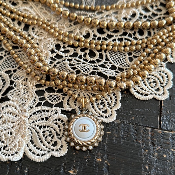 Jewelry | Vintage Chanel Button 196s Necklace | Poshmark